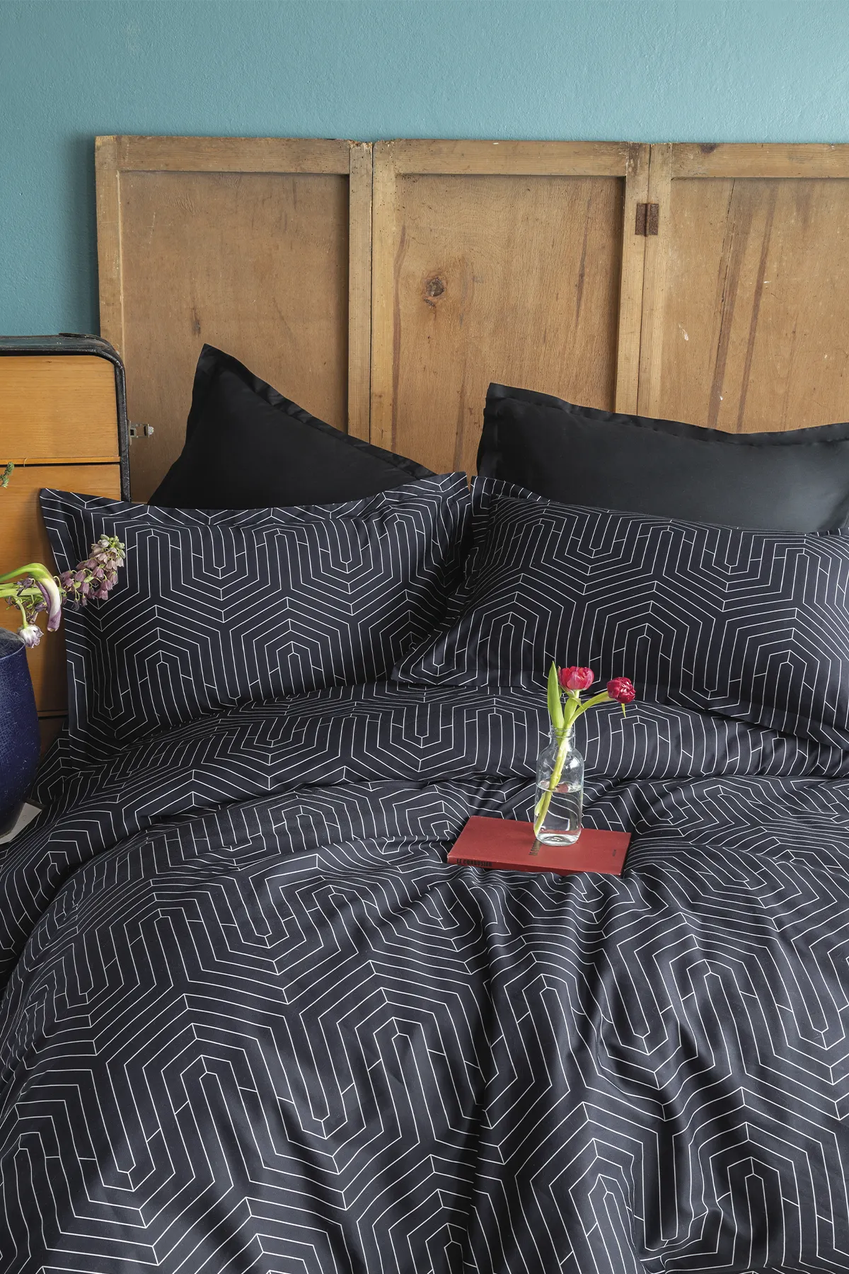 Bedding Set STRADA BLACK (family) | Ecotextile.EU