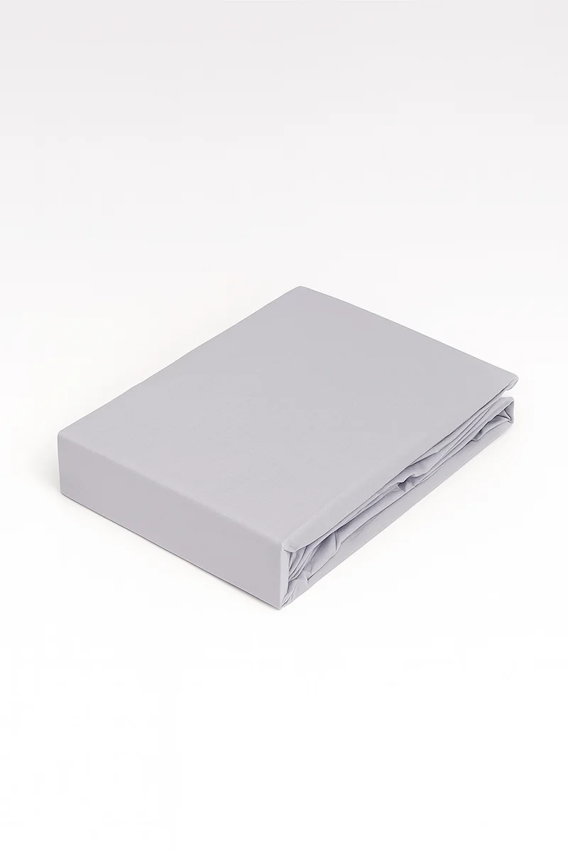 Fitted sheet SIMPLY ICE GREY (Grey, 160cm) | Ecotextile.EU